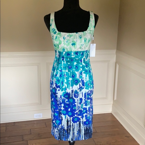 Calvin Klein | Dresses | Calvin Klein Sleeveless Pattern Sheath Dress ...